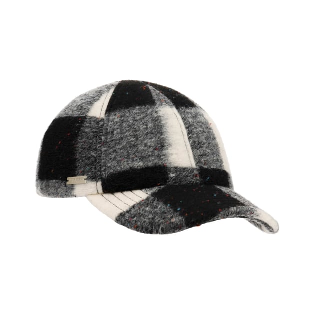 Tricolour Wool Check Cap by Seeberger - 38,95